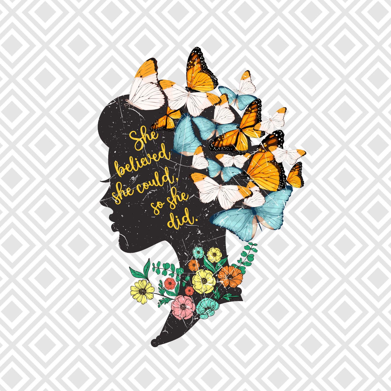 She Believe She Could so She Did Png Retro Sublimation Design - Etsy