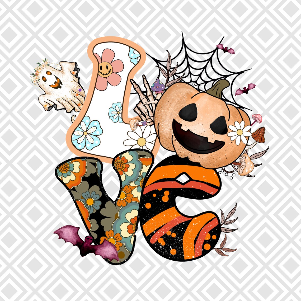 Love Halloween PNG Love Design Png Halloween Png Pumpkin - Etsy