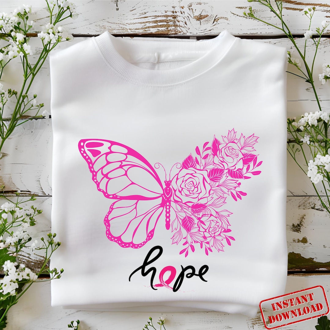 Hope Breast Cancer Png, Butterfly Breast Cancer Awareness, Pink Out ...