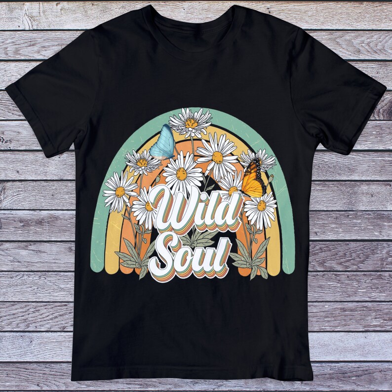 Wild Soul Png Wildflower Rainbow Png Retro Wild Soul - Etsy