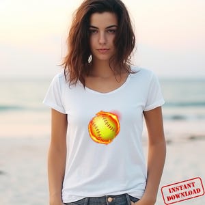 Softball Png, Softball Fireball, Softball Ball in Flames, Flaming ...