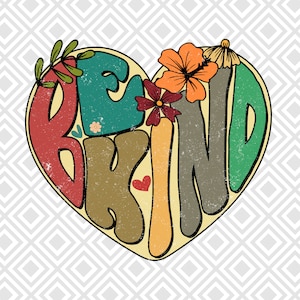 Be Kind Png, Retro Be Kind Heart Png, Retro Heart Png, Retro Shirt ...