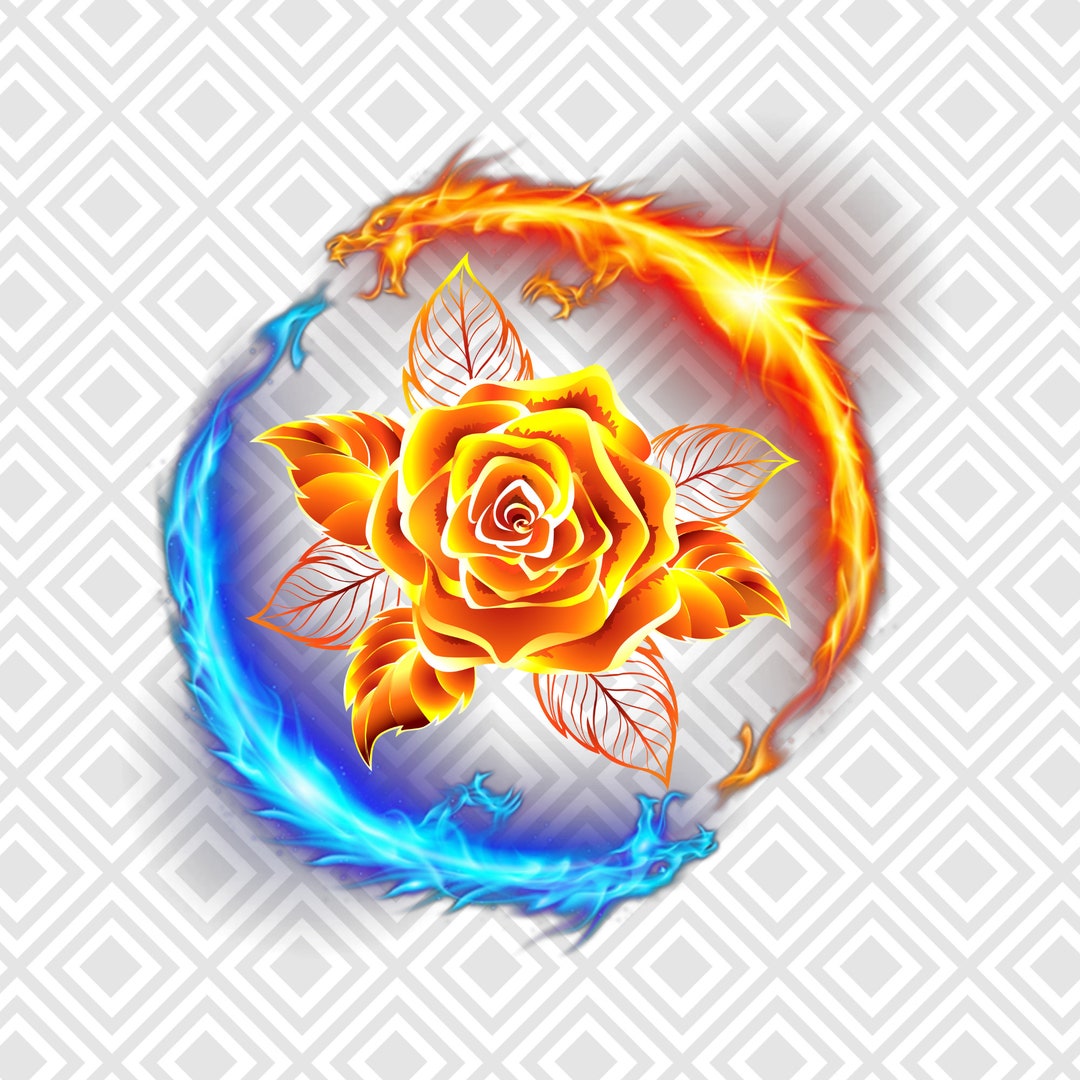 Fire and Ice Png, Fire Rose Png, Yin Yang Fire and Ice Png, Fire & Ice ...