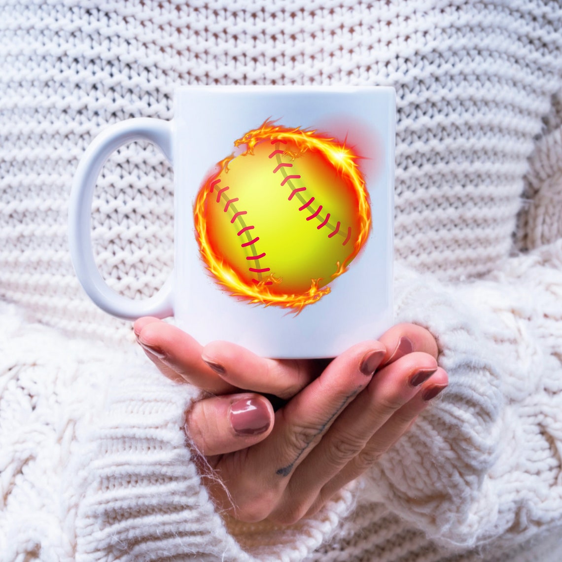 Softball Png Softball Fireball Softball Ball in Flames - Etsy