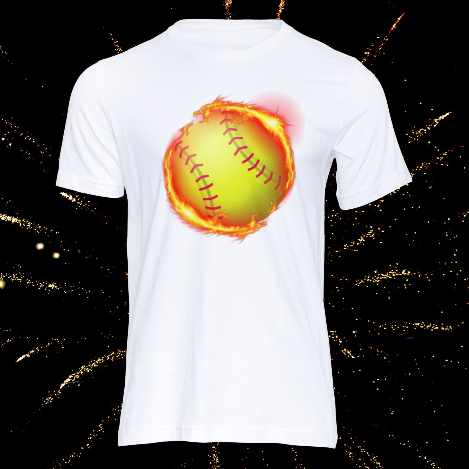 Softball Png Softball Fireball Softball Ball in Flames - Etsy