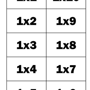 Multiplication Flashcards, 1 Through 12 Times Tables, 3rd Grade Flash ...