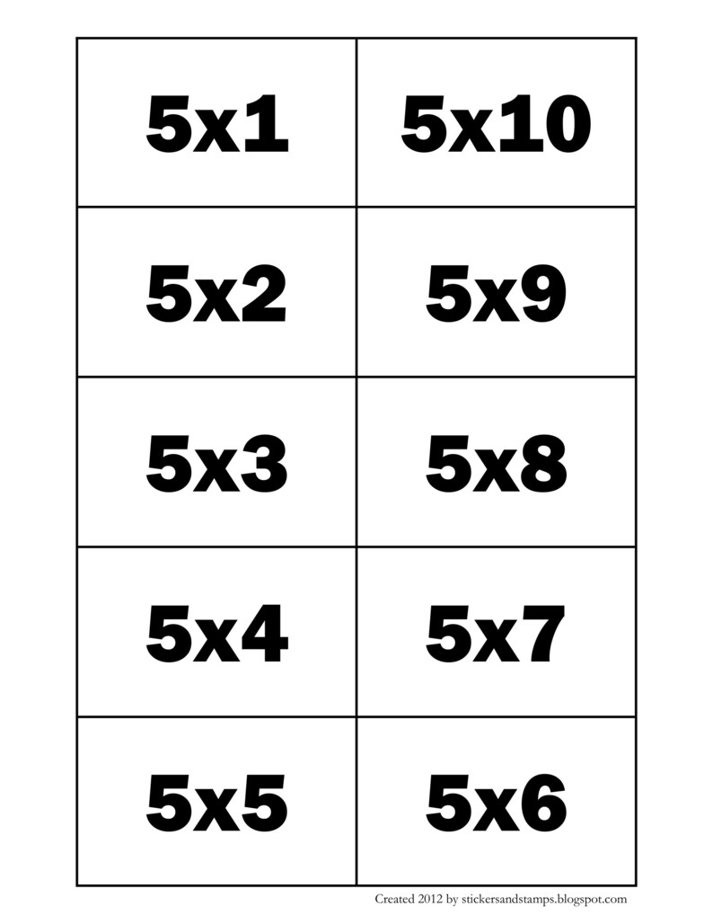 Multiplication Flashcards, 1 Through 12 Times Tables, 3rd Grade Flash ...