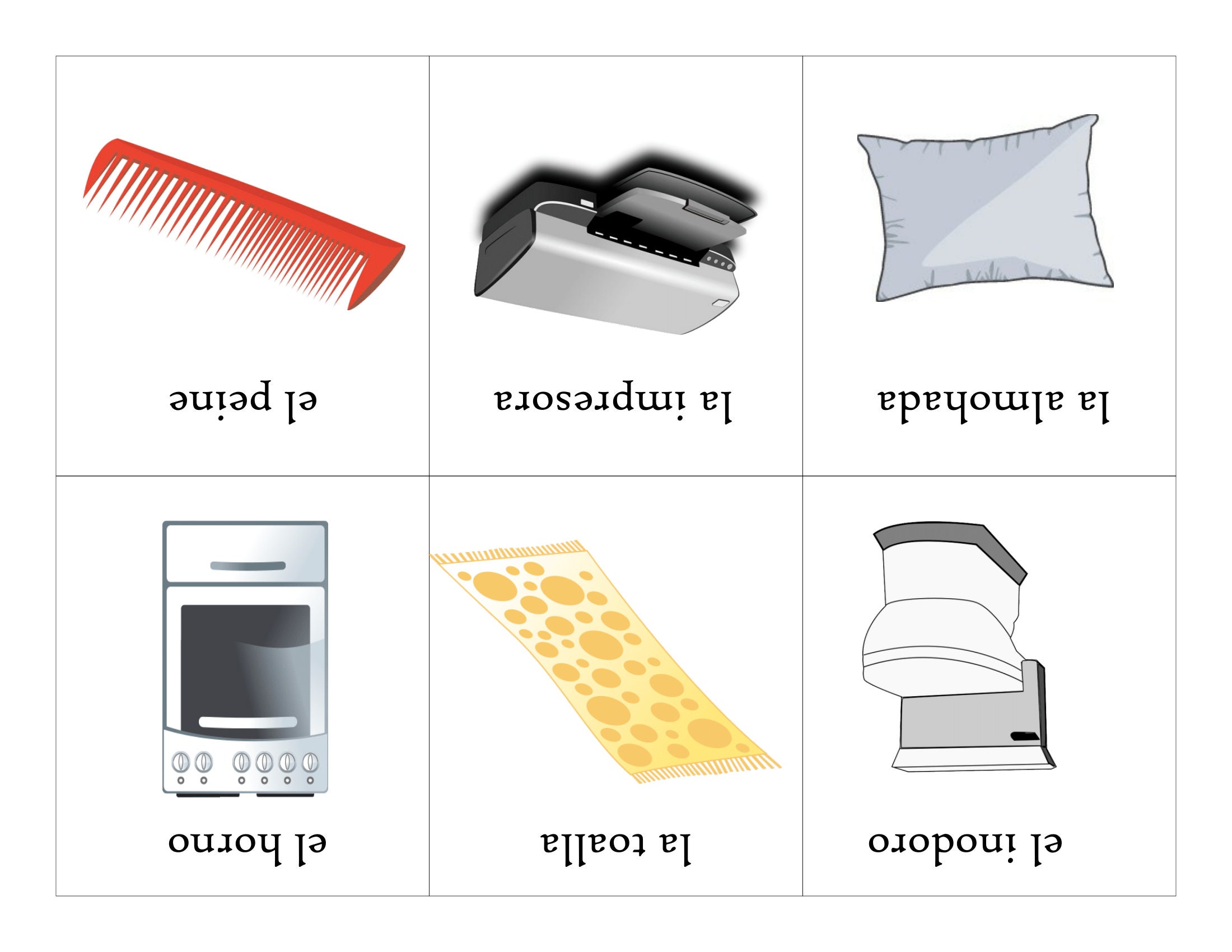 Spanish Flashcards, English to Spanish, Learn Espanol, Foreign Language ...