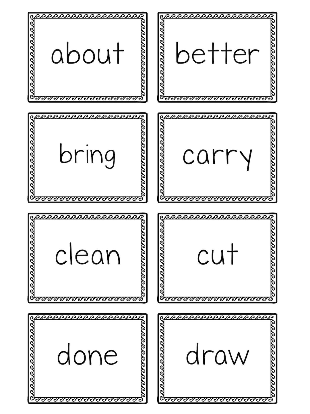 3rd Grade Sight Words Flashcards, 40 Sight Words Printable, 3rd Grade ...