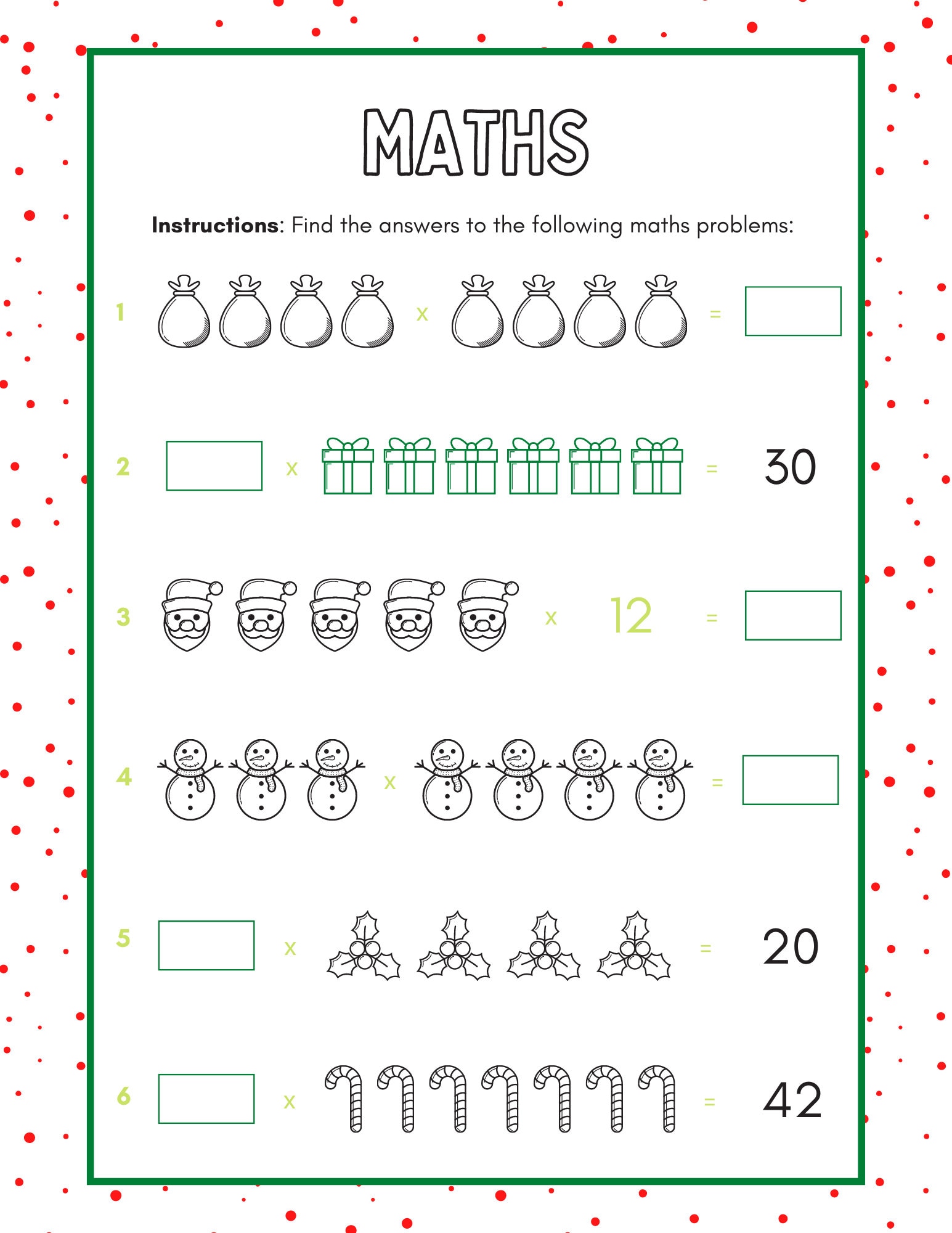 1st Grade, 2nd Grade Christmas Activity Booklet Printable, Word Search ...