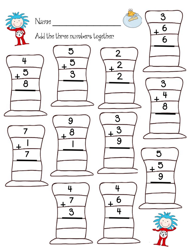 Dr. Seuss Grades 1st & 2nd Activity Booklet, Homeschool, Tic Tac Toe ...