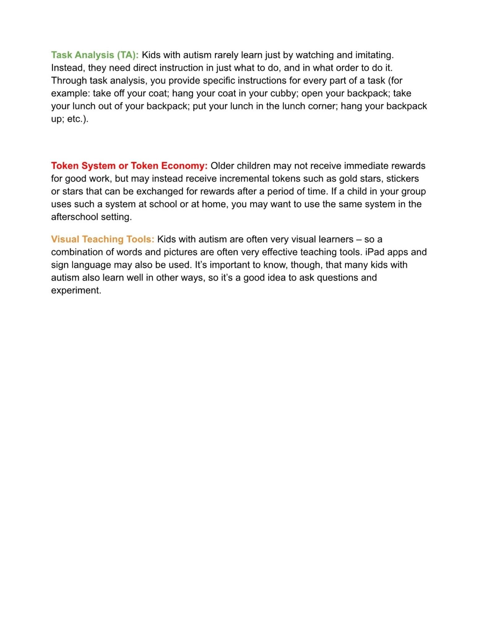 Autism Printable Digital Download Educators Parent Babysitters ...