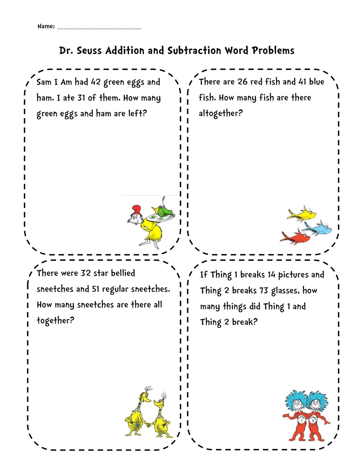 Dr. Seuss Grades 1st & 2nd Activity Booklet, Homeschool, Tic Tac Toe ...