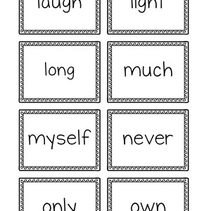 3rd Grade Sight Words Flashcards, 40 Sight Words Printable, 3rd Grade ...
