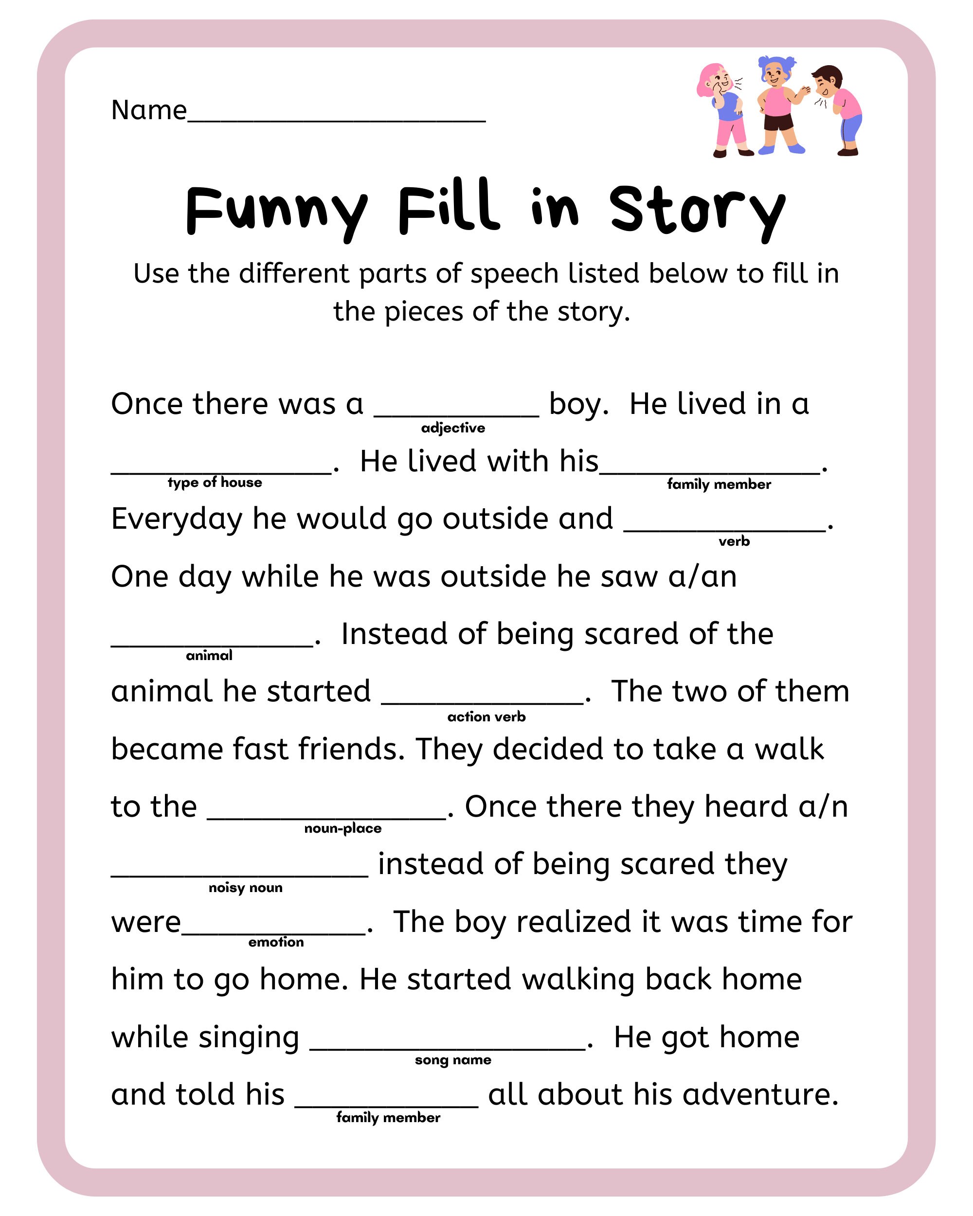 ADJECTIVES Elementary Booklet, 2nd Grade & 3rd Grade Grammar Printable ...