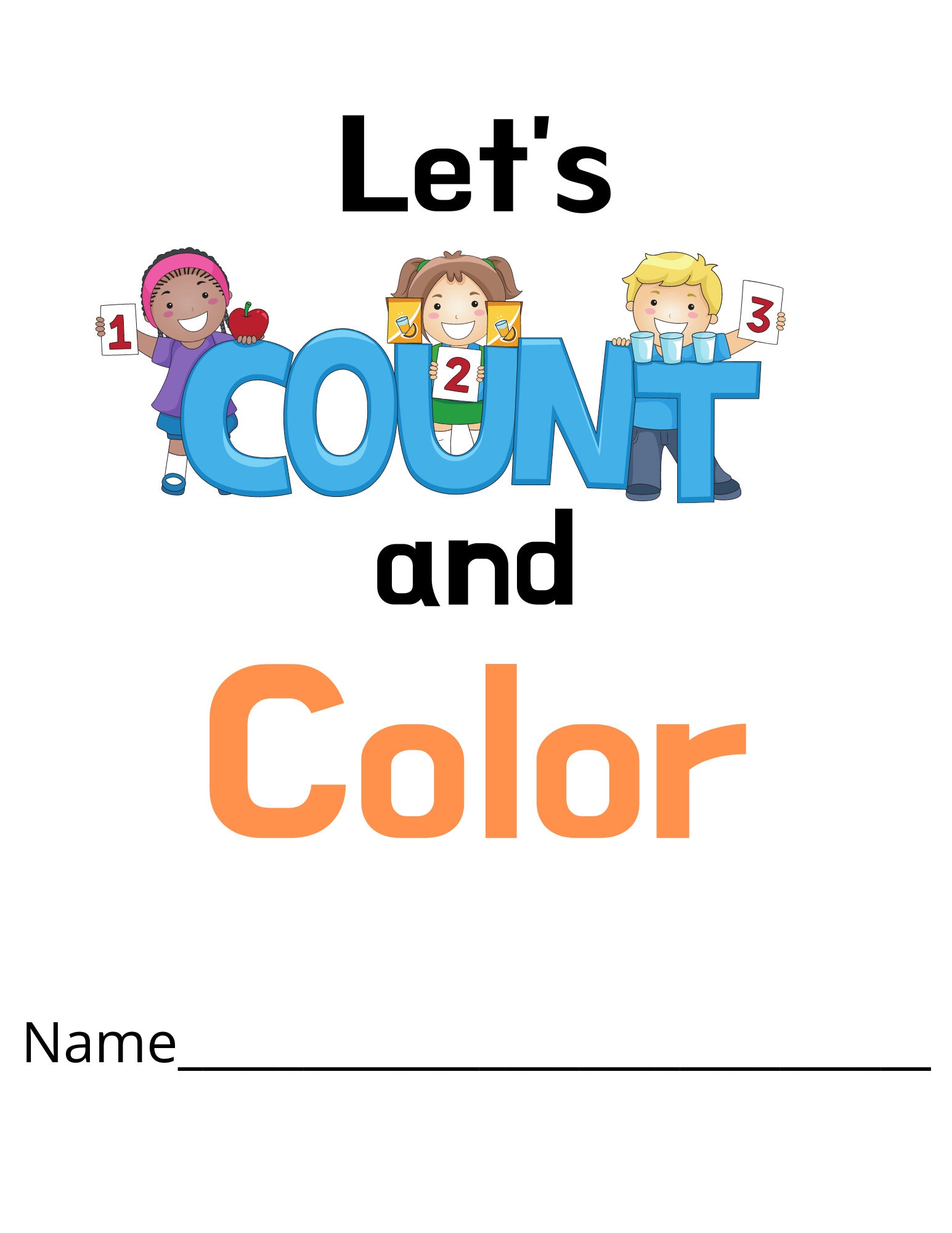 K5 Kindergarten Count and Color Book, Preschool and Prek Counting ...