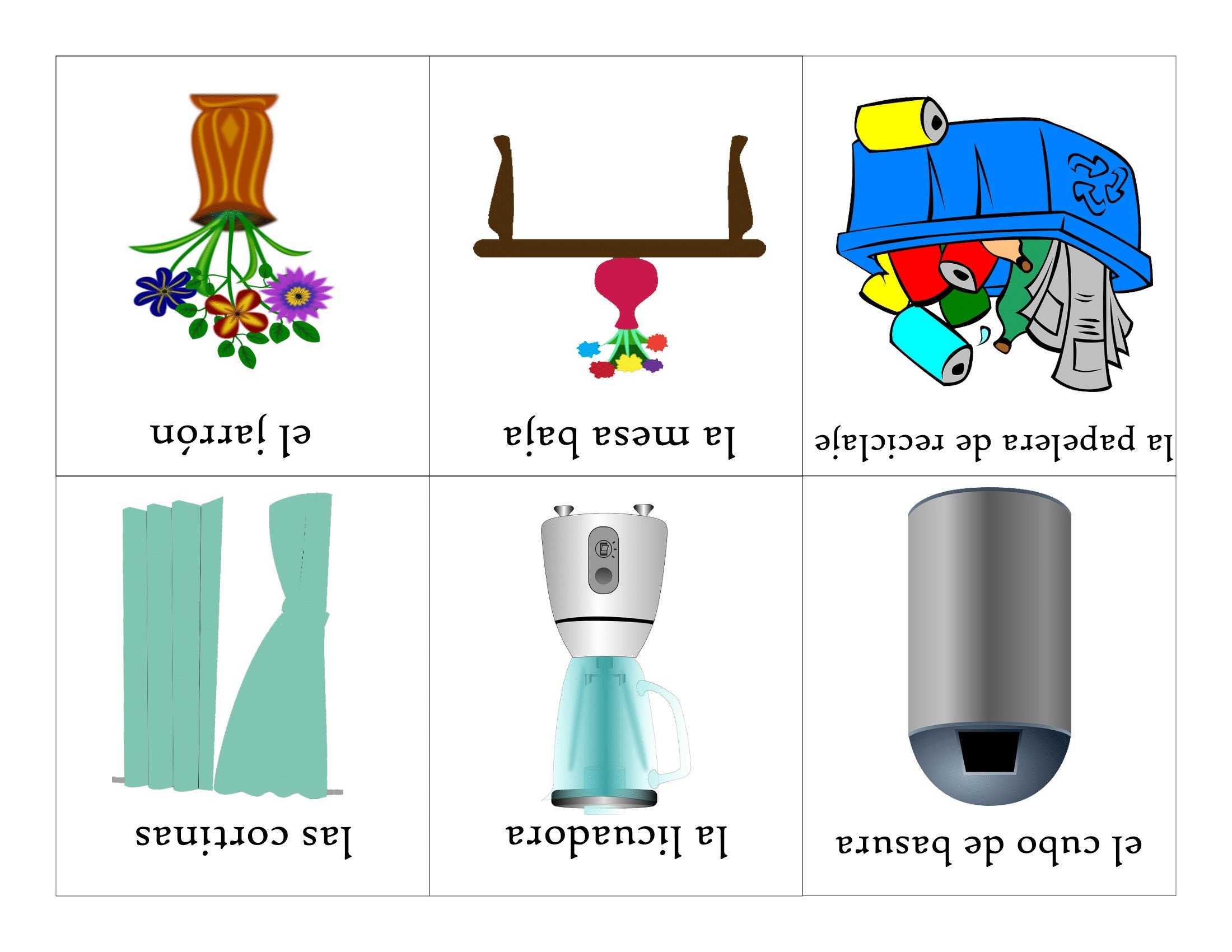 Spanish Flashcards, English to Spanish, Learn Espanol, Foreign Language ...