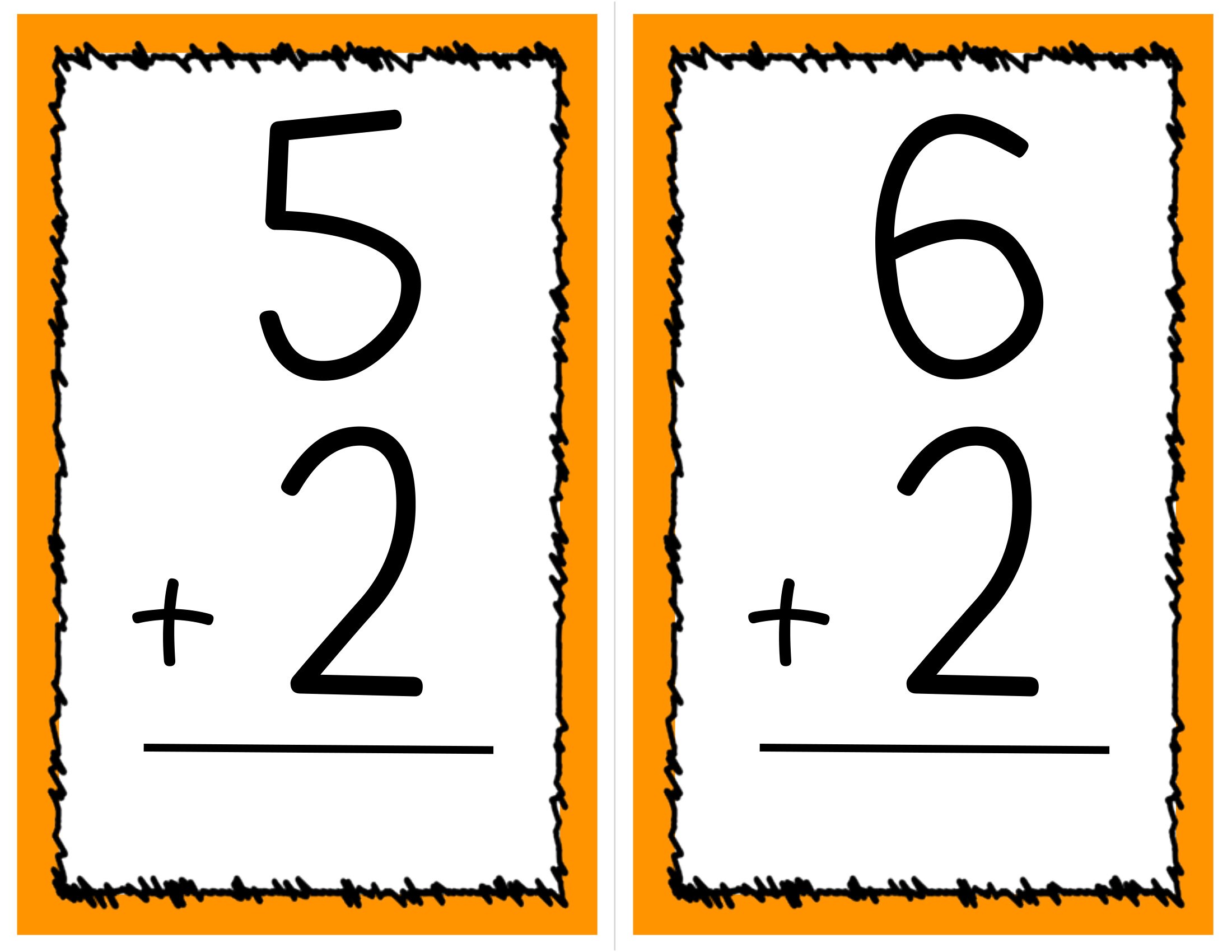 Tarjetas didácticas de suma y resta, tarjetas didácticas elementales ...