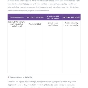 Disorganized Attachment Workbook 50pgs, Fearful, Avoiding, Self Help ...