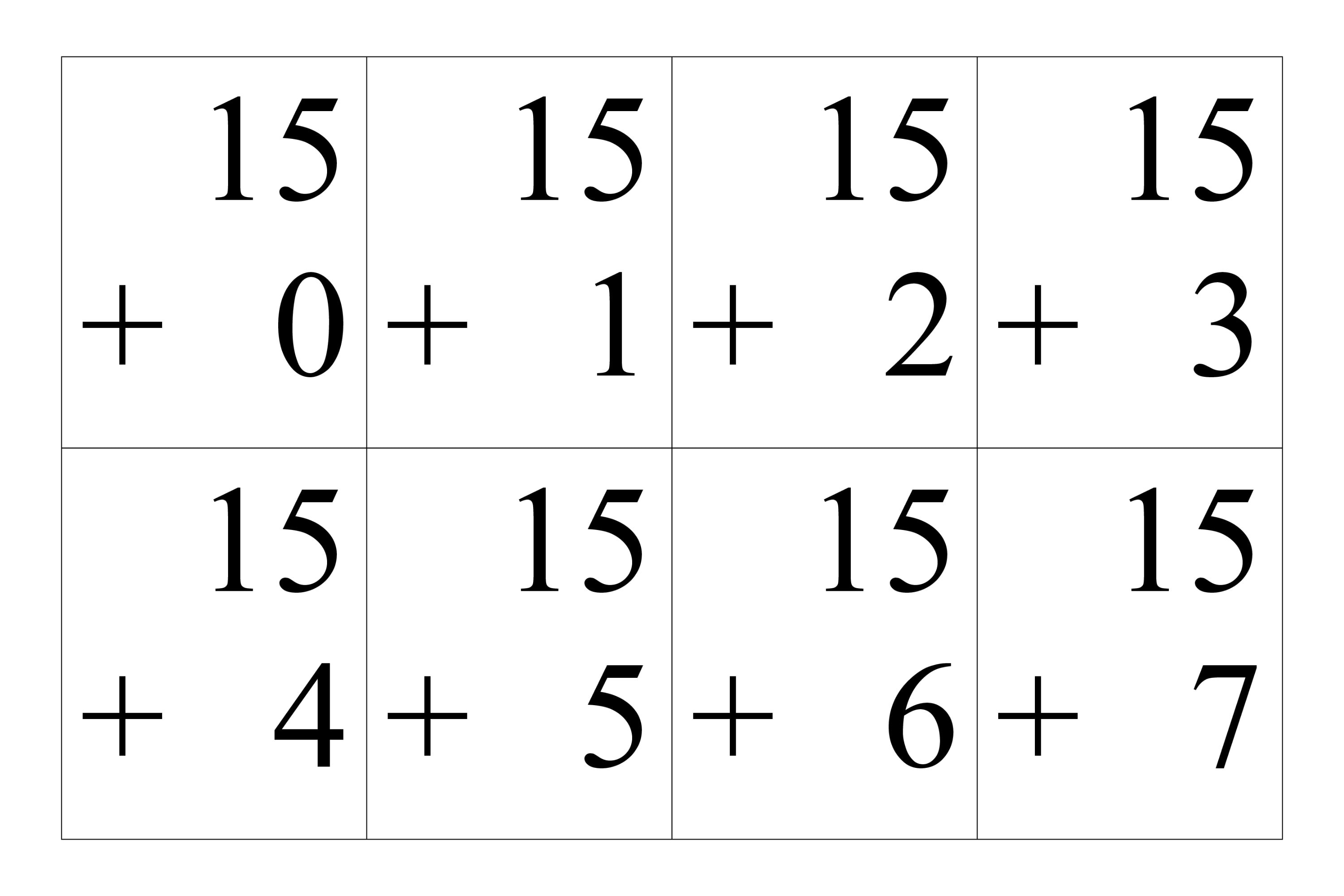 Flashcards Math Addition 0-20, up to 20 Adding Flashcards, Counting ...