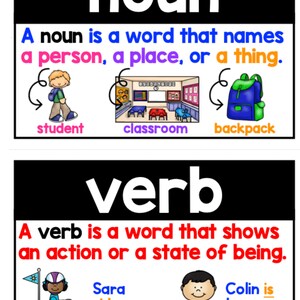 PARTS of SPEECH Flashcards, 2nd Grade 5th Grade Grammar Worksheets ...