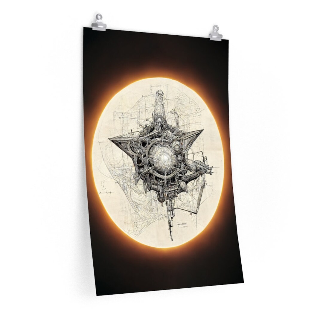 Science Fiction Poster Robotic Star Generator Gift for Space Lover ...