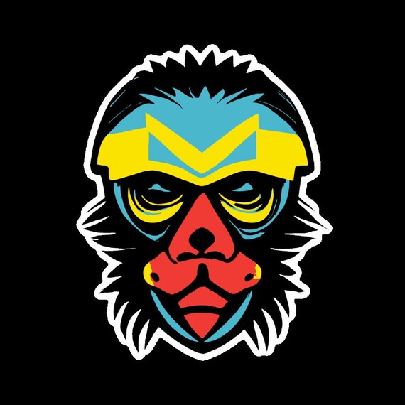 Sticker Mandrill Monkey Graffiti Street Art - Etsy