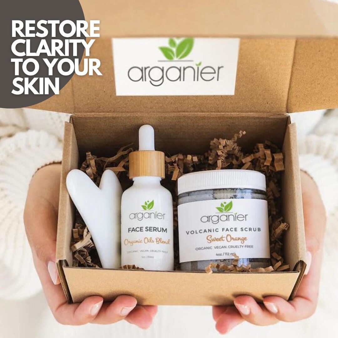 Skincare Routine Ultimate Skincare Set: Organic Face Scrub,serum & Gua ...