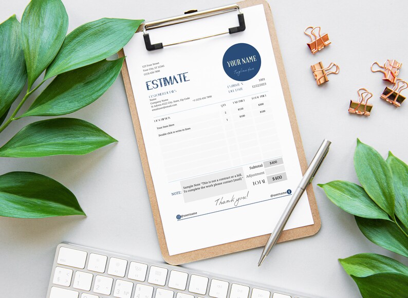 Editable Template Forms Invoice, Estimate, Order, Price List, Package ...