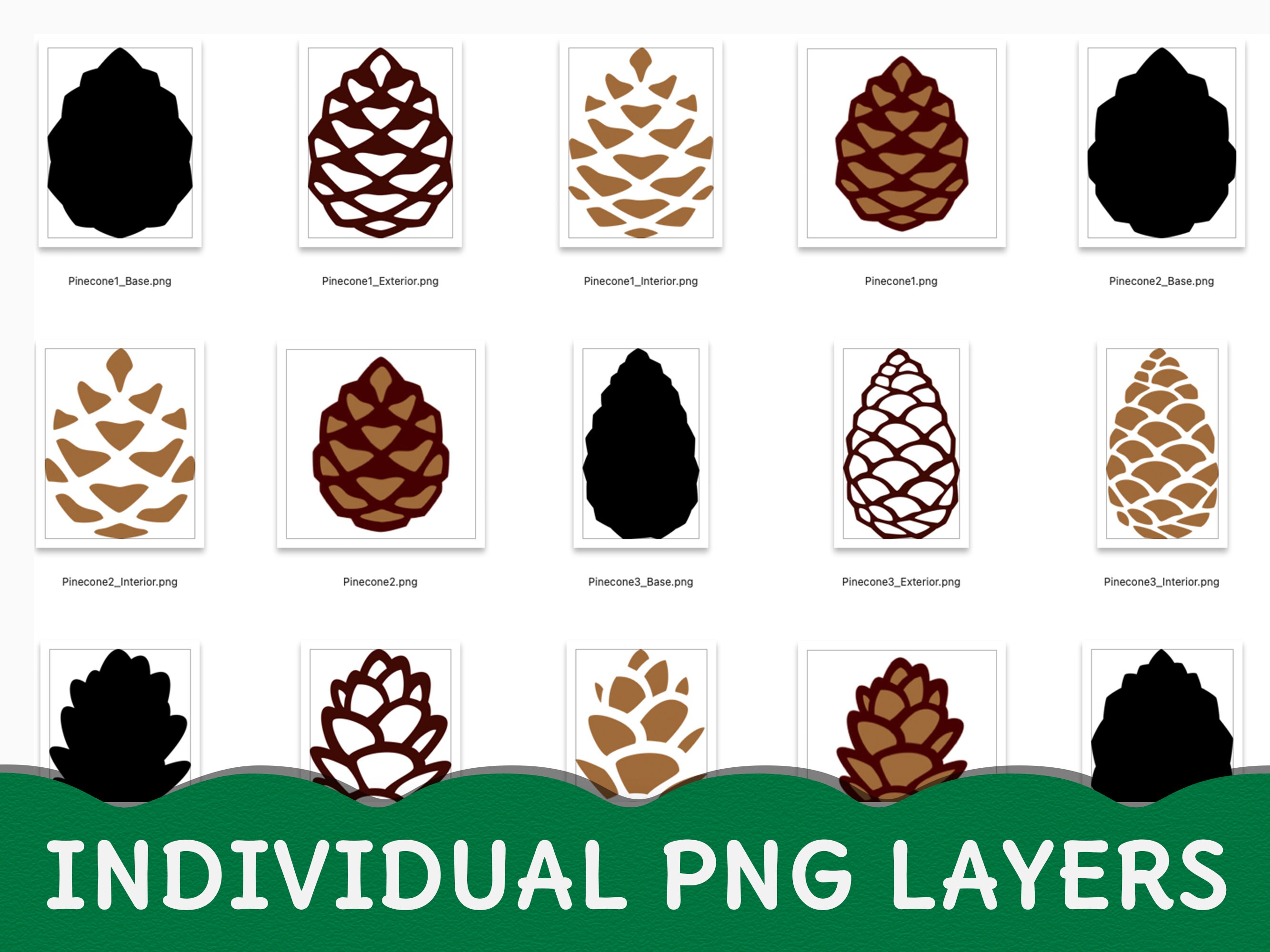 Layered Pine Cone Svgs for Cricut - Etsy