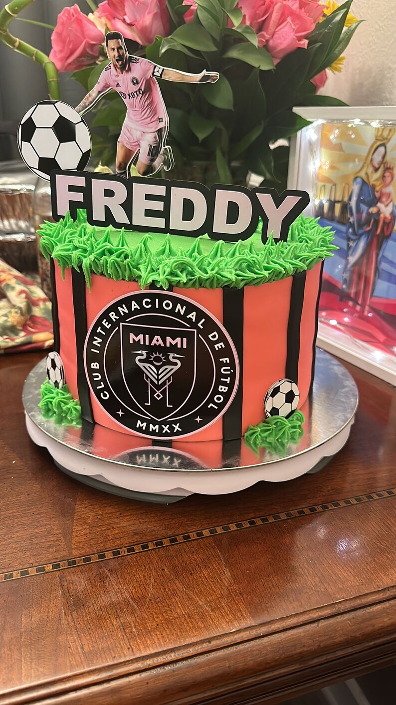 Cake Topper Soccer / Cake Topper 3D / Decoration Party / Soccer Party ...