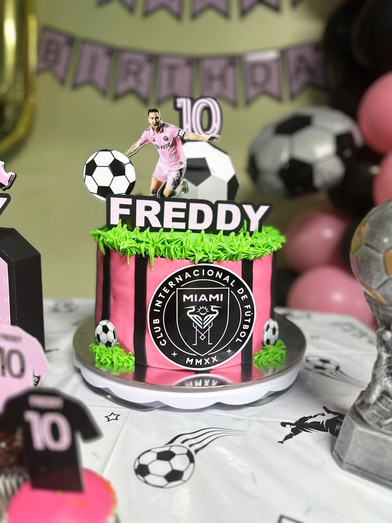 Cake Topper Soccer / Cake Topper 3D / Decoration Party / Soccer Party ...