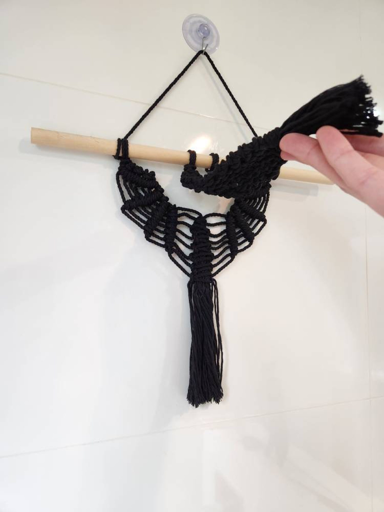 Macrame Bat Wall Hanging / Halloween Decoration / Bat Decor / Gothic ...