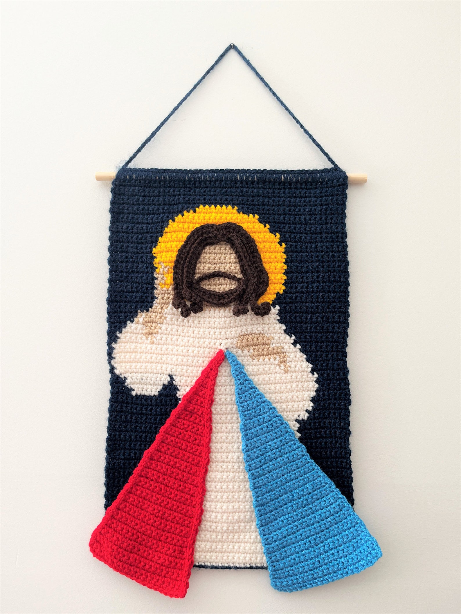 DIY PATTERN - Divine Mercy Wall Hanging Decor Crochet Pattern - Etsy