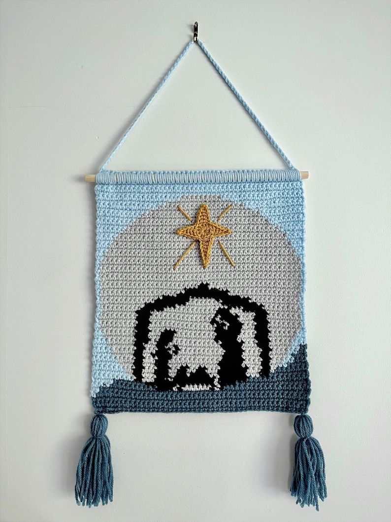 DIY PATTERN - Nativity Scene Wall Hanging Decor Crochet Pattern - Etsy