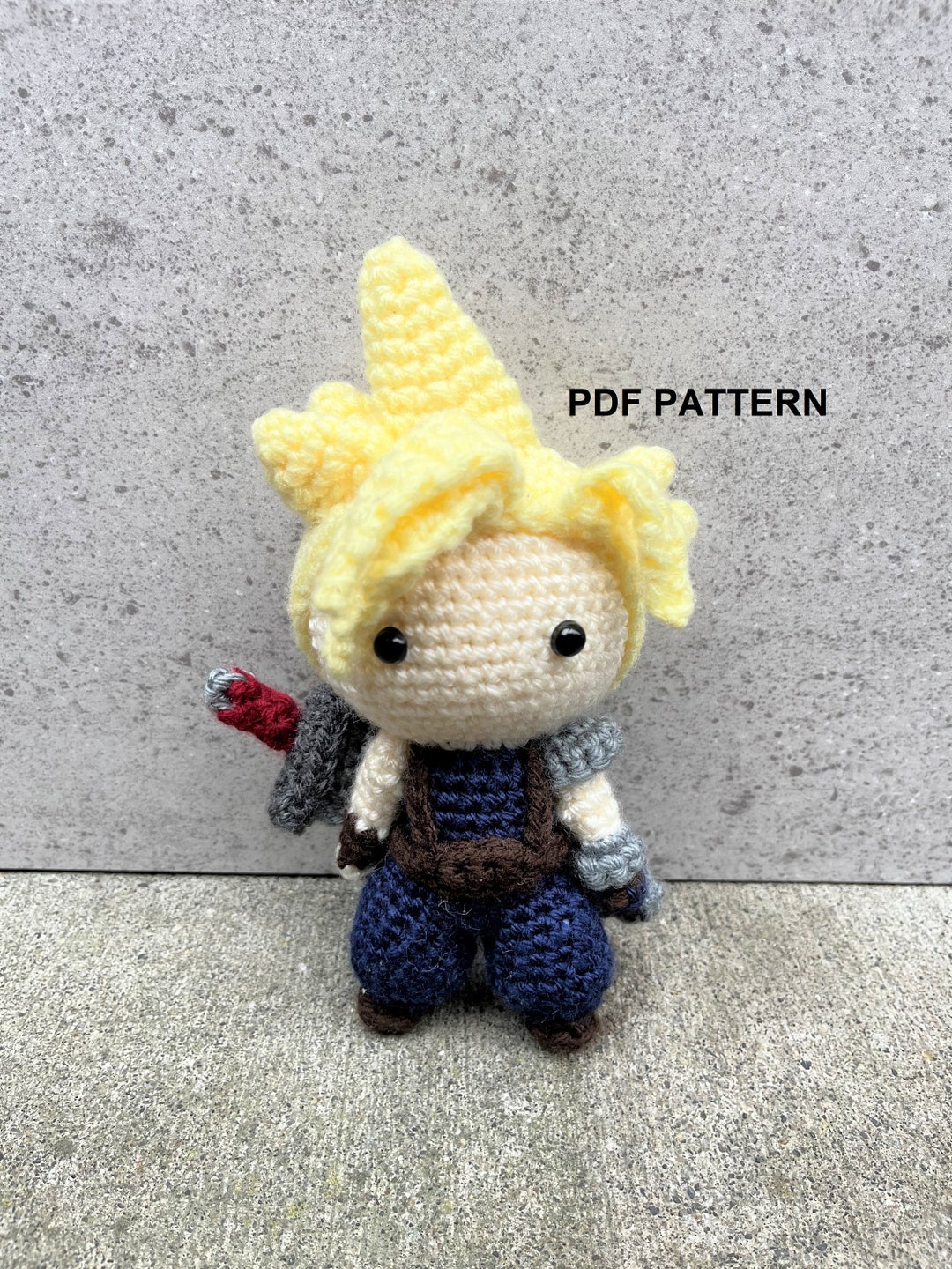 DIY PATTERN - Cloud Strife (FFVII) - Amigurumi Crochet Pattern - Etsy