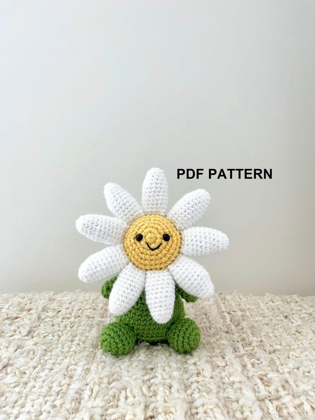 DIY PATTERN - Daisy Flower Plush - Amigurumi Crochet PDF - Etsy