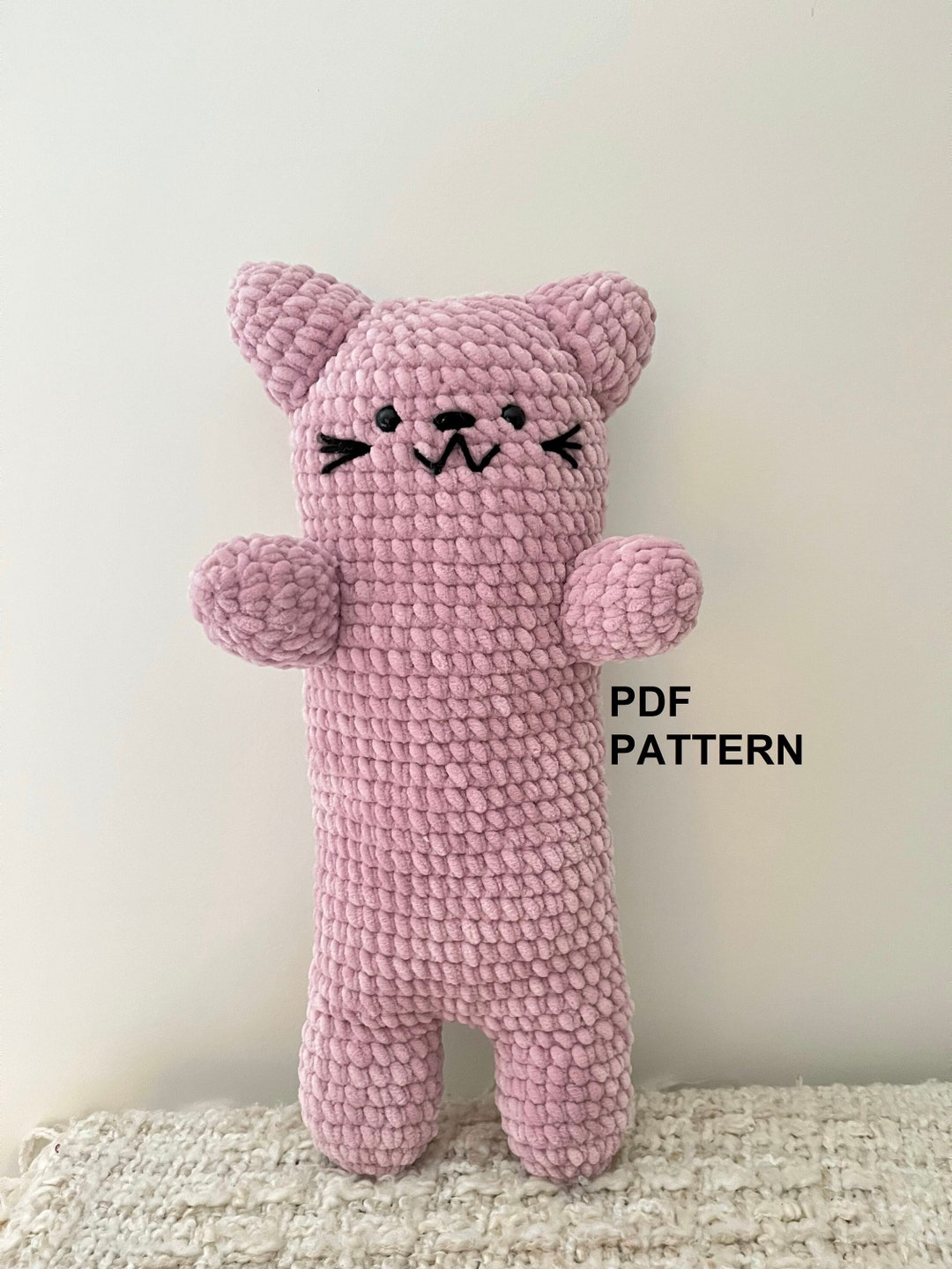DIY PATTERN - Huggable Kitty Cat Plush - Amigurumi Crochet PDF - Etsy