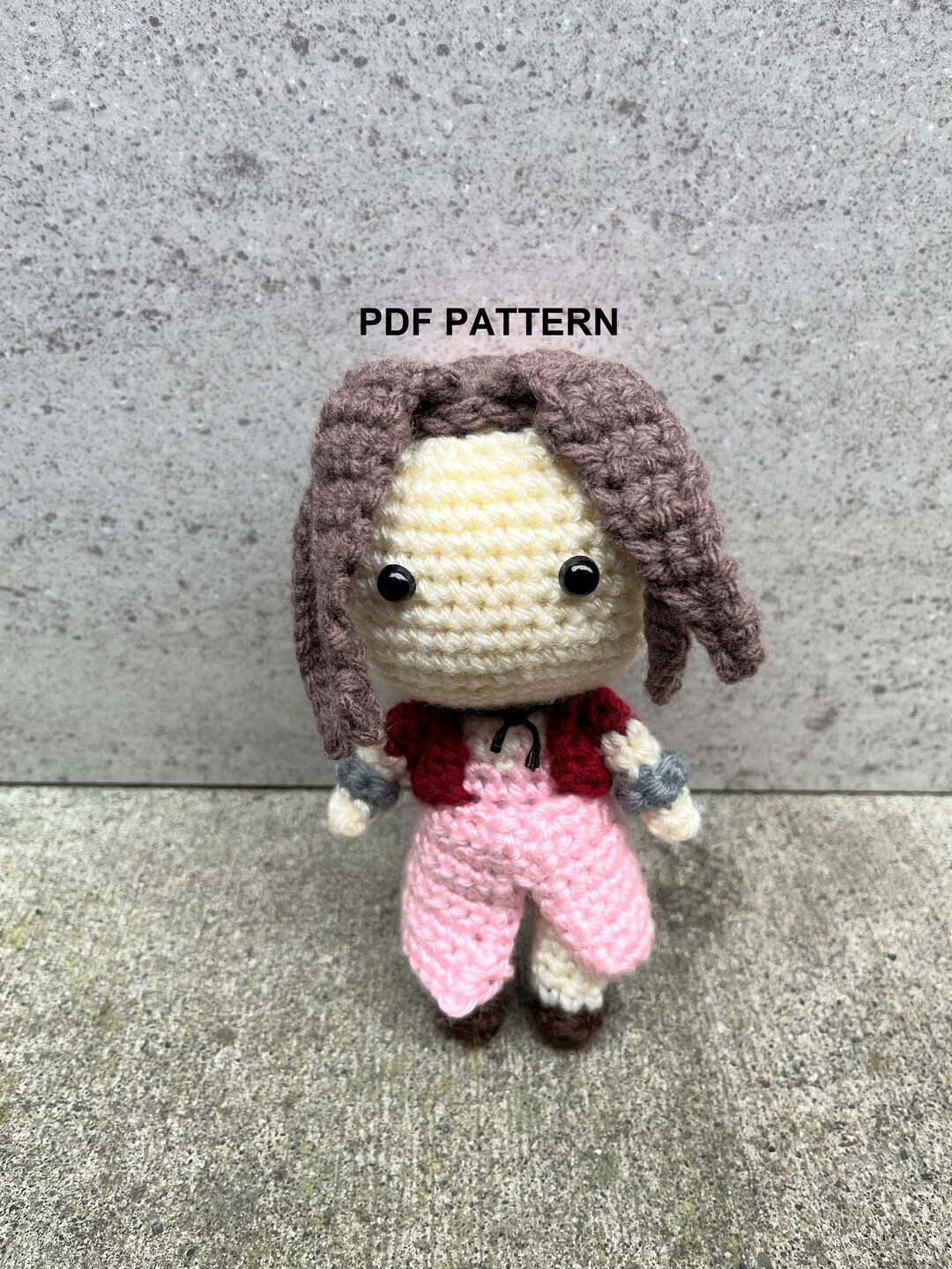 DIY PATTERN - Aerith Gainsborough (FFVII) - Amigurumi Crochet Pattern ...