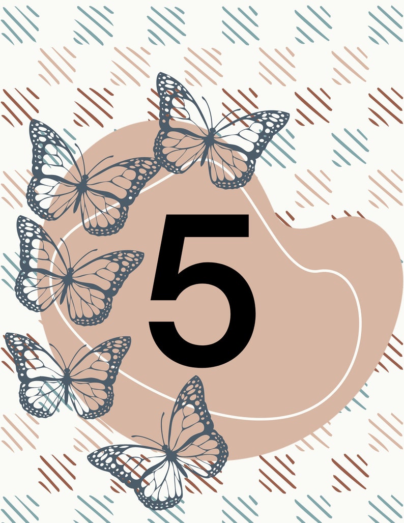 Boho Calming Butterfly Poster Bundle, Math Multiplication , Alphabet ...