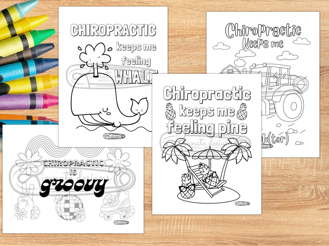 11 Chiropractic Coloring Sheets Instant Digital Download - Etsy