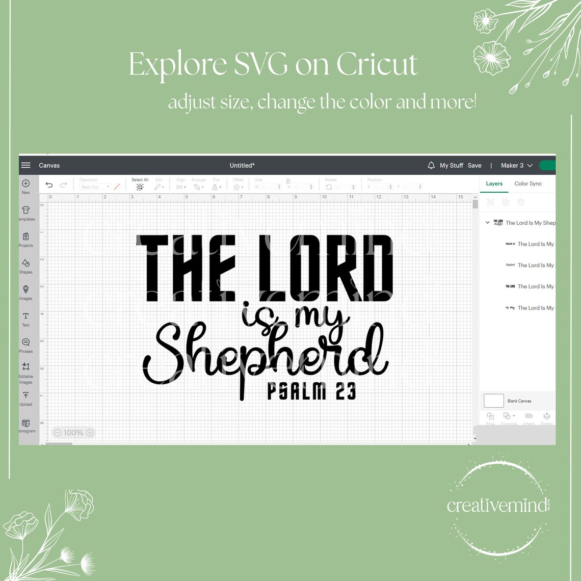 Psalm Svg Lord is My Shepherd Svg God is My Strength Svg - Etsy