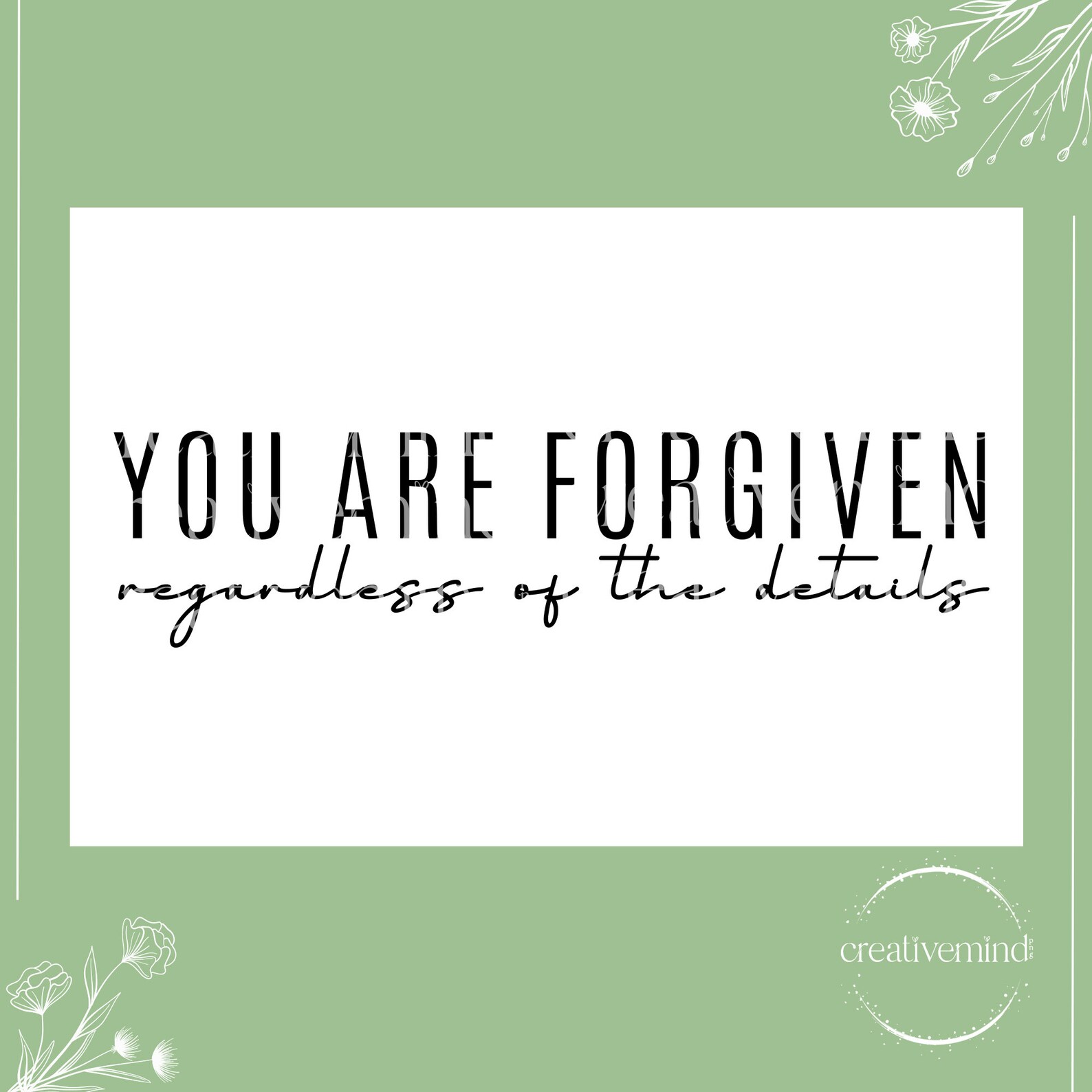 You Are Forgiven Regardless of the Details Svg, Christian Quote Svg ...