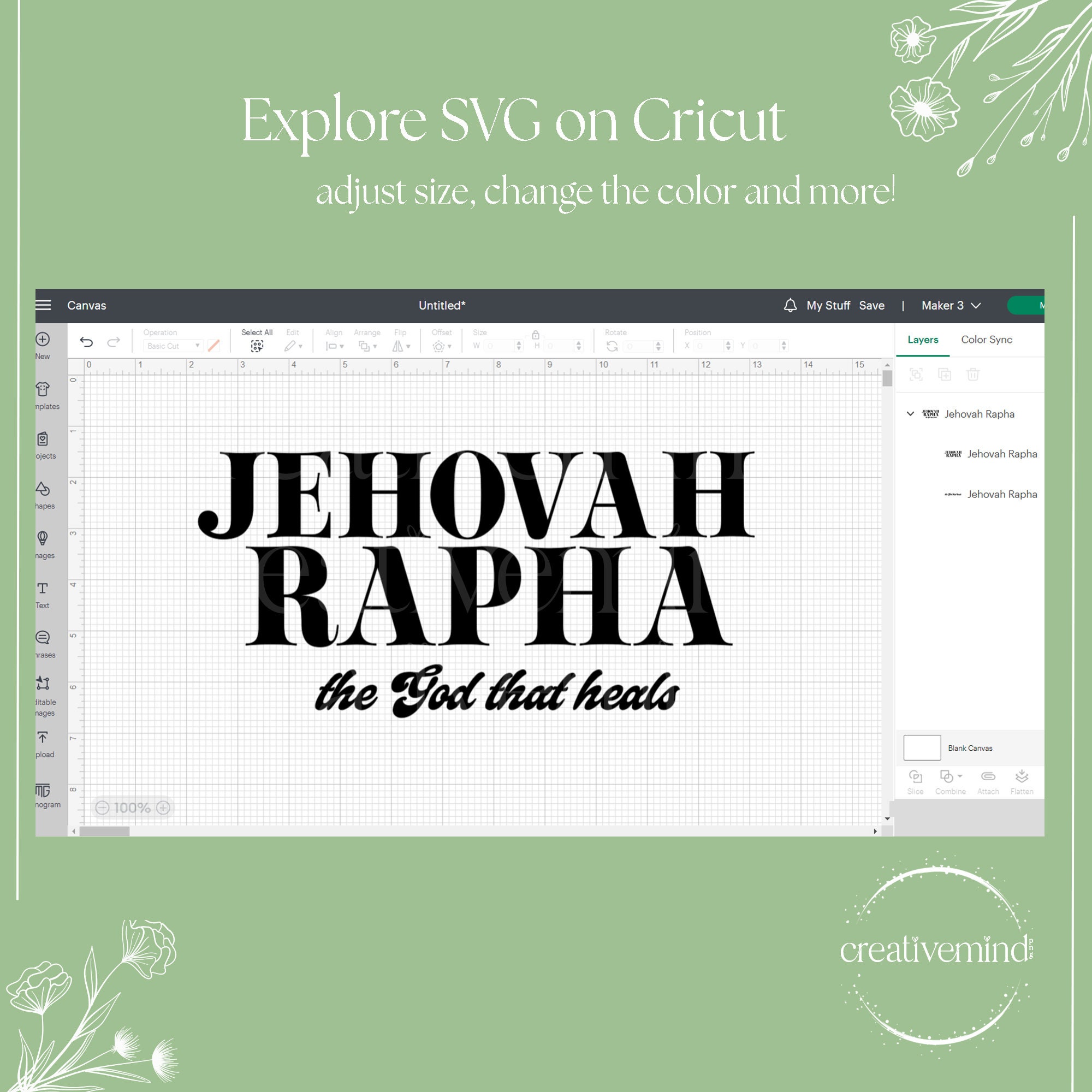 Jehová Rapha svg Yahweh svg dios que sana proveedor svg - Etsy México