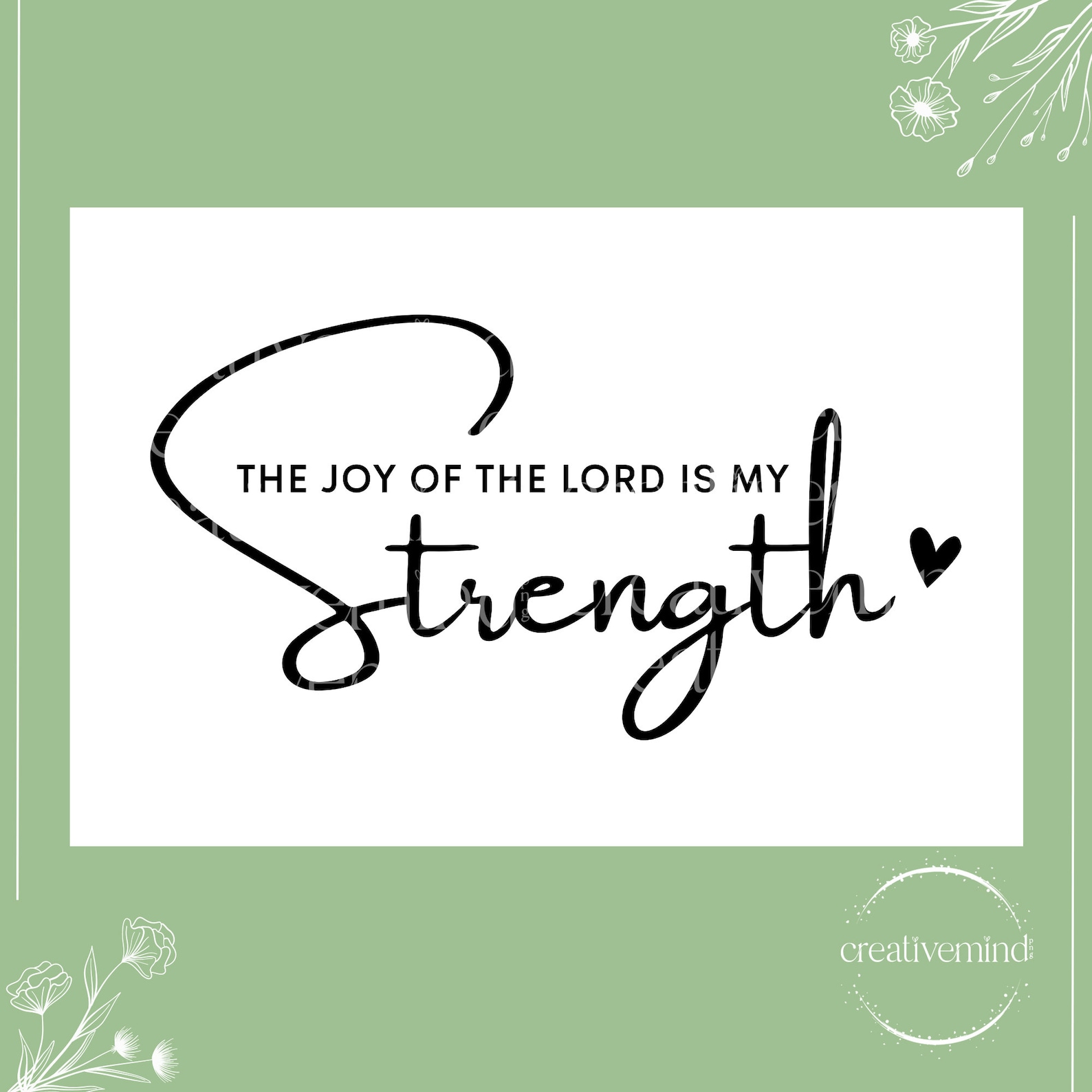 The Joy of the Lord Svg, Bible Verse Svg, God is My Strength Svg, Ord ...