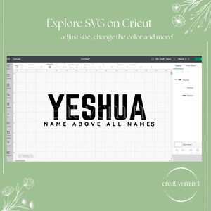 Yeshua Name Above All Names Svg and Png, Christian Svg, Jesus Svg ...