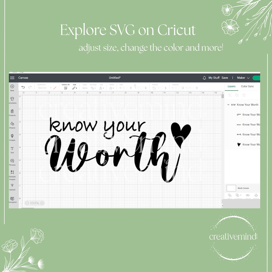 Know Your Worth Svg Self Love Svg Positive Quote Svg You - Etsy