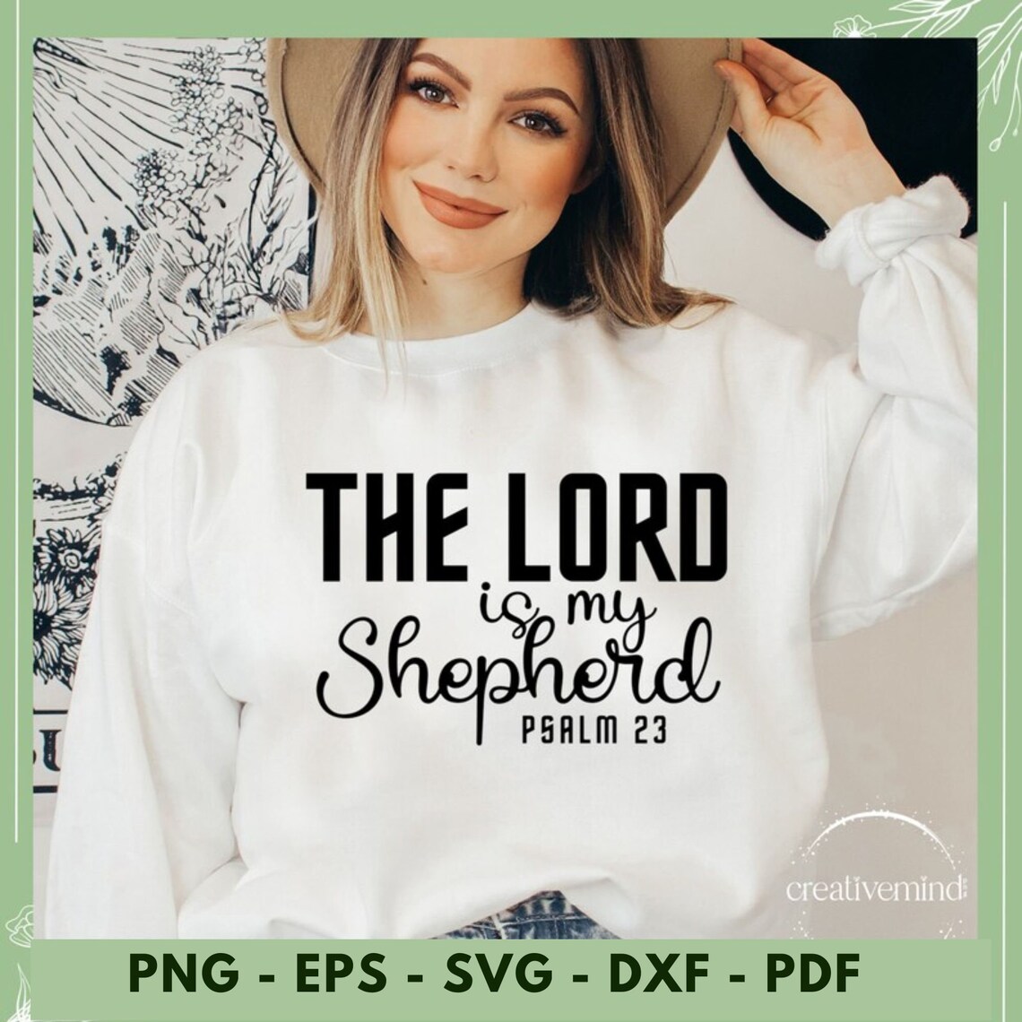Psalm Svg Lord is My Shepherd Svg God is My Strength Svg - Etsy