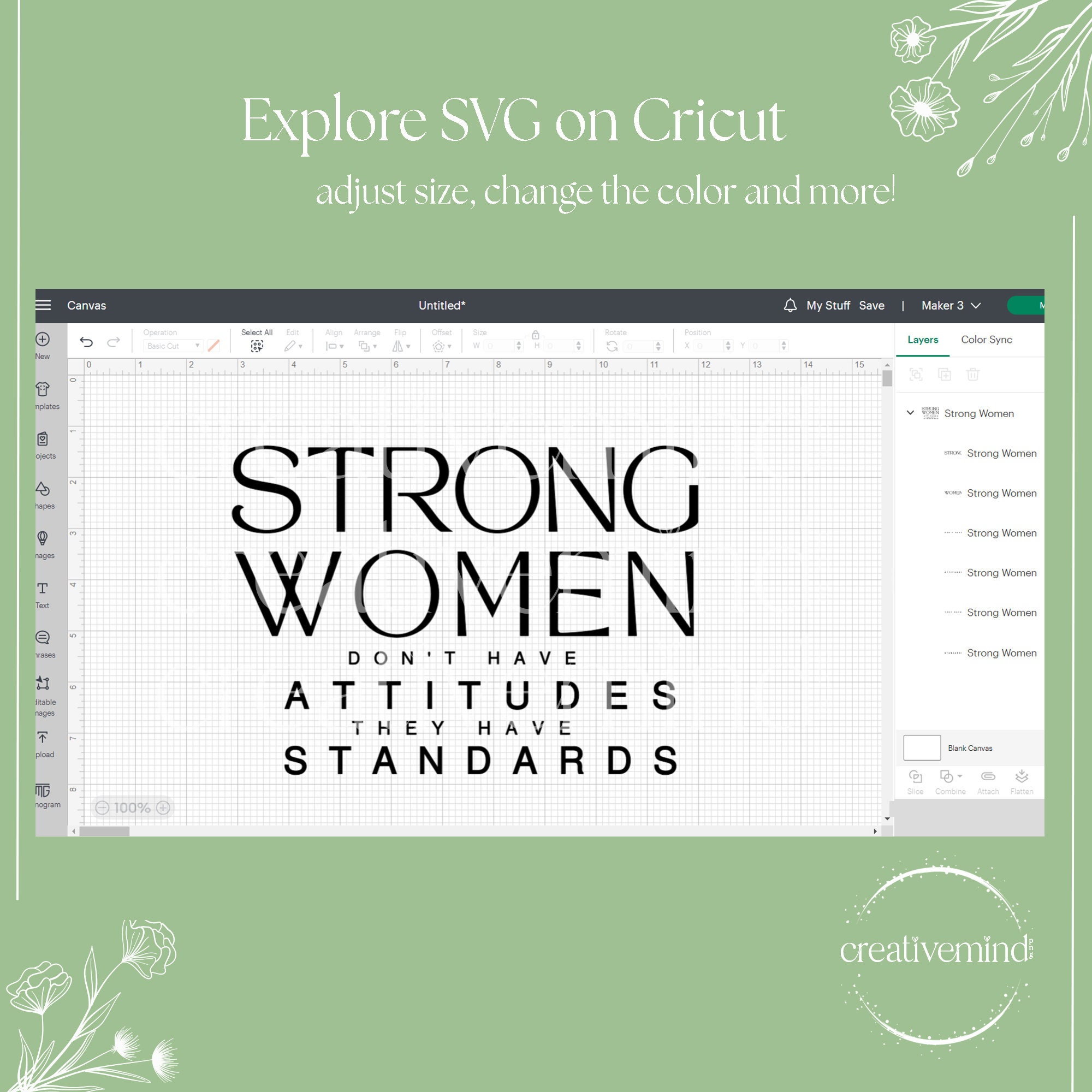 Strong Women Svg, Unbothered Queen Svg, She is Strong Svg, Empowers ...