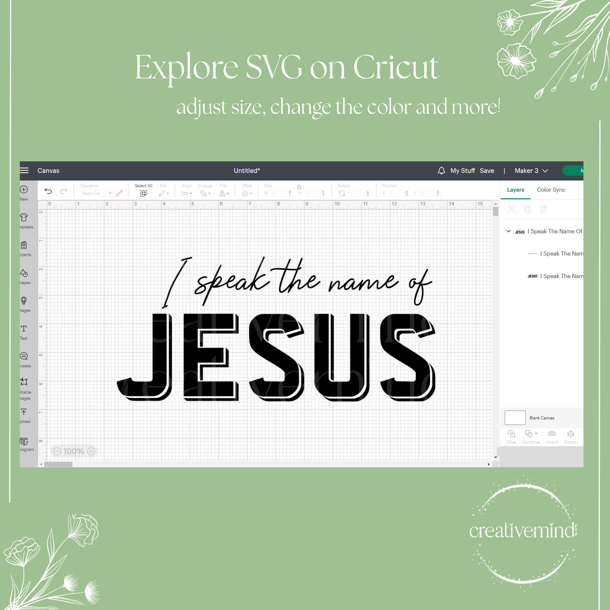 I Speak the Name of Jesus Svg Jireh Svg Jehovah Svg Yahweh - Etsy